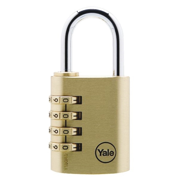 Yale hængelås med kode 40 mm.